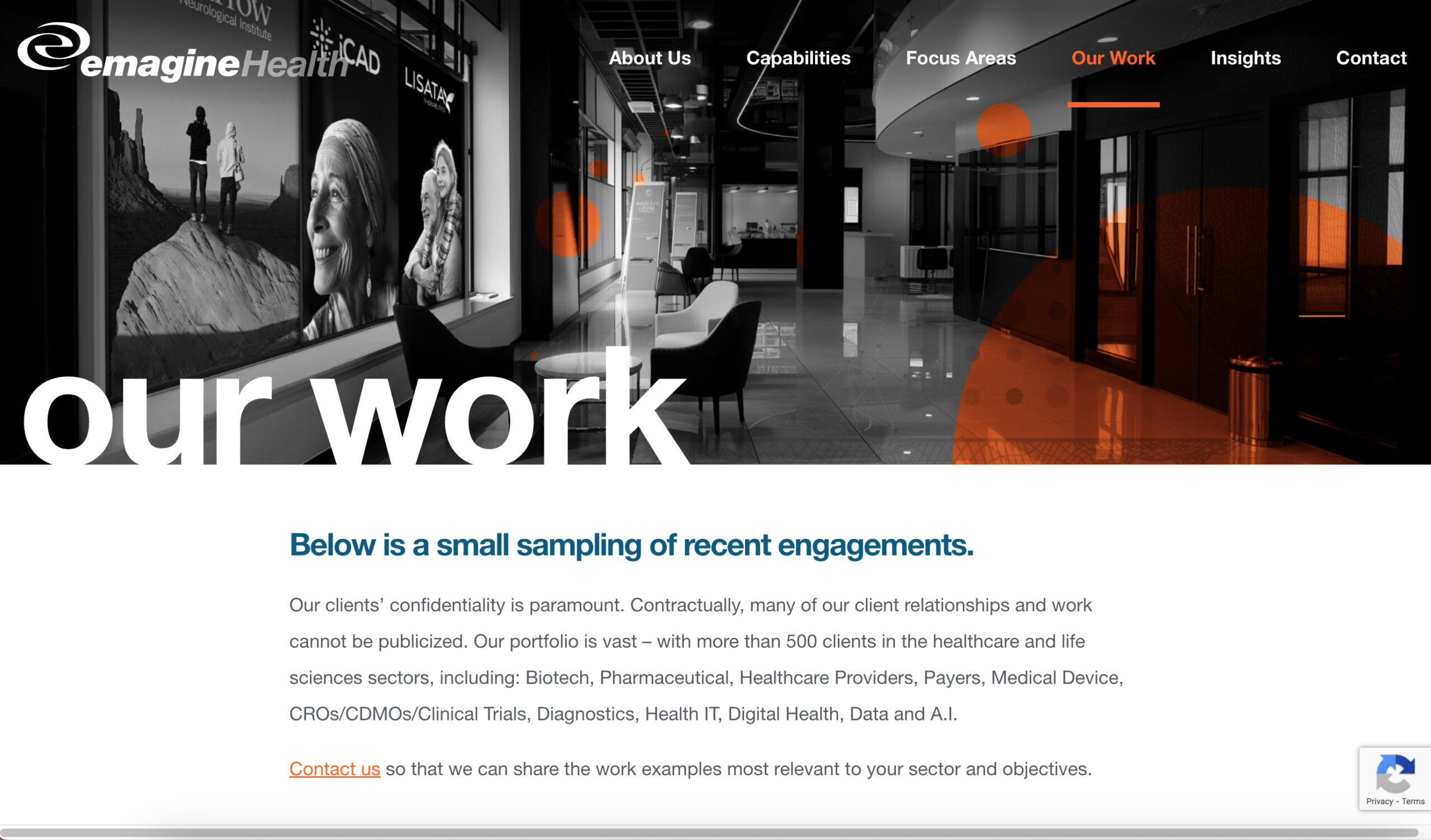 Our Agency's Work in Healthcare & Life Sciences | emagineHealth